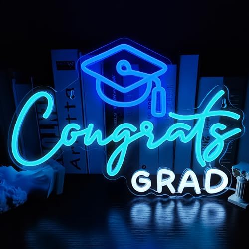 Amazon.com: Congrats Grad Neon Sign Dimmable letters Neon Signs ...