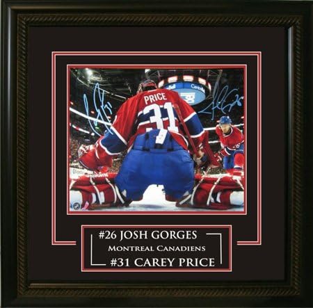 Carey Price & Josh Gorges Dual Signed 16" x 20" Etched Mat Canadiens ...