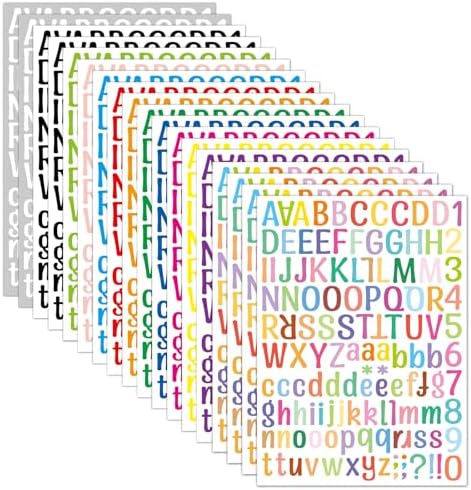 Amazon.com: 2268 Alphabet Stickers 18 Sheets Alphabet Stickers Vinyl ...