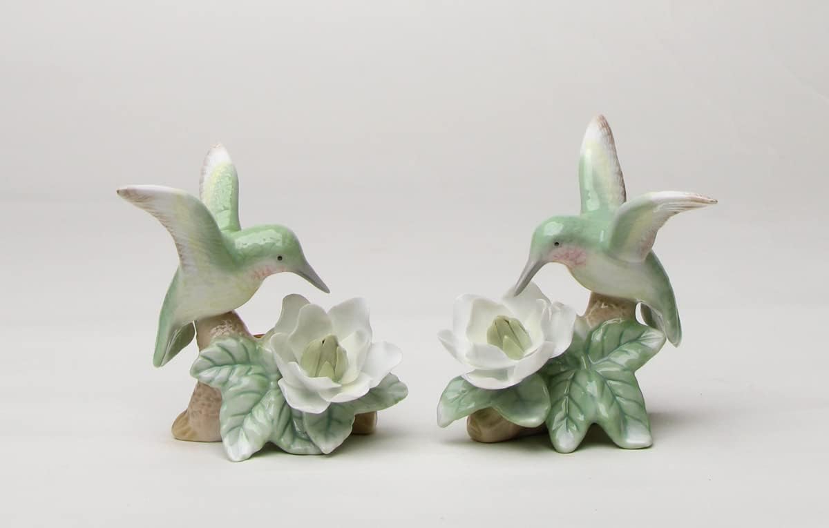 Amazon.com: Fine Porcelain Hummingbird with Magnolia Flowers Taper ...