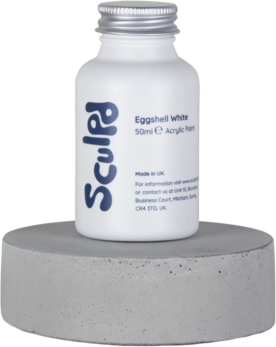 Amazon.com: Sculpd Eggshell White Thick Acrylic Paint White Base Coat ...