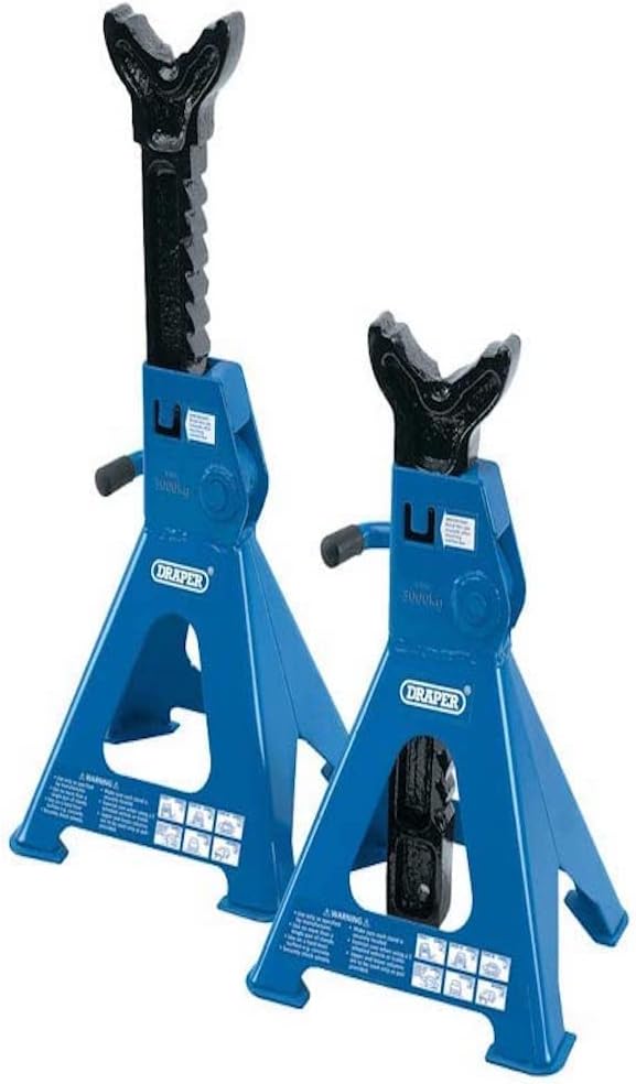 Draper 30881 Axle Stands, 2 t, Set of 2, 34 x 90 mm : Amazon.co.uk ...