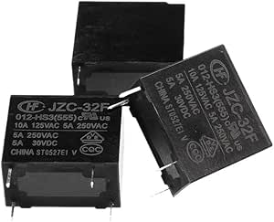 Amazon.com: Relay HF32F/JZC-32F-005-HS3/9V/12V/24V 4-pin Set Normally Open 10A(HF32F-009-HS3 ...