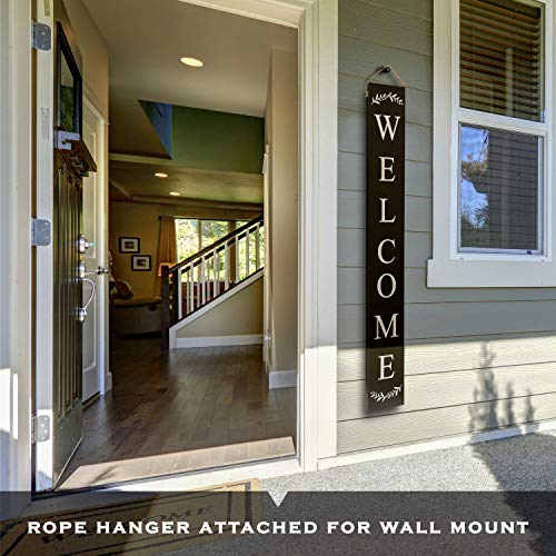 MAINEVENT Tall Outdoor Welcome Sign For Front Door, 2 Sided 5 ft Black ...