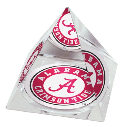NCAA Crimson Tide Alabama University Logo in 2" Crystal Pyramid with ...