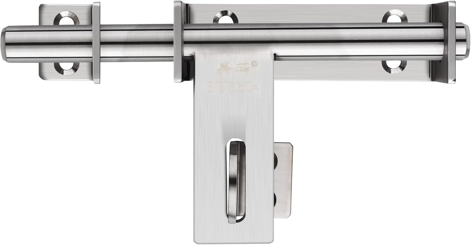 Amazon.com: Heavy Duty Barrel Bolts Safety Door Lock, 6.7 Inch Slide ...