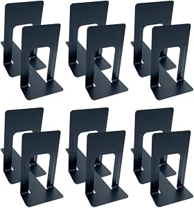 Amazon.com: Huron Large 9" Steel Non-Skid Metal Book Ends for Shelves ...