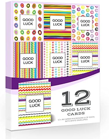 Olivia Samuel 12 x Mixed Good Luck Cards Pack with Envelopes. UK Made ...
