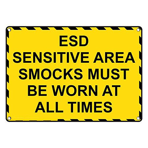 Amazon.com: Weatherproof Plastic ESD Sensitive Area Smocks Must Be Worn ...