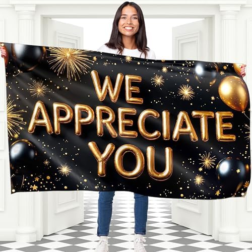 Amazon.com: We Appreciate You Banner - Appreciation Banner - Thank You ...
