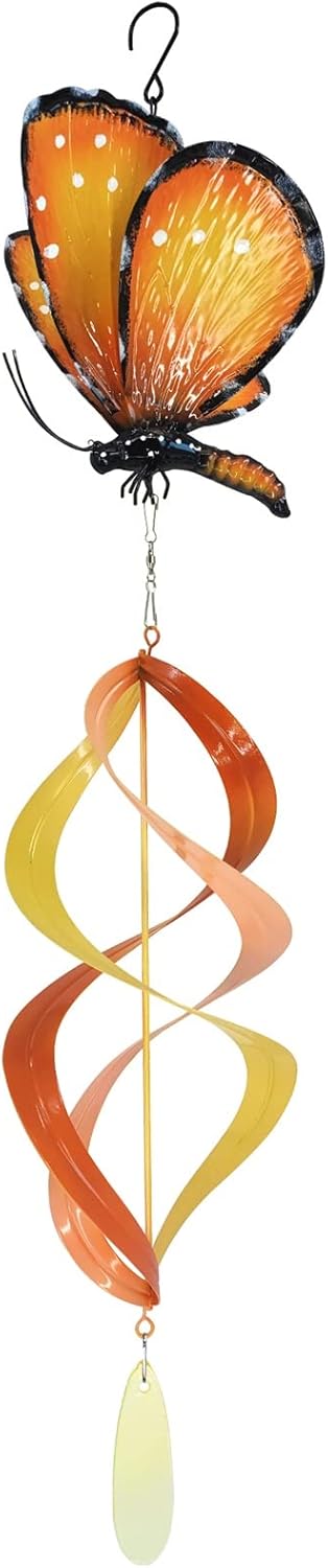 Amazon.com: John's Studio Hanging Garden Wind Spinner - Metal Butterfly ...