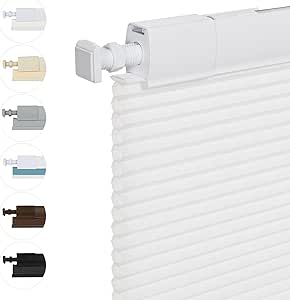 Amazon.com: Persilux Custom Size No Drill No Tools Cordless Cellular Blinds & Shades for Window ...