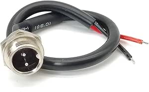 Amazon.com: GX12 Aviation Connector 2 Pin Male Socket Back Panel Mount ...