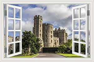 Amazon.com: SanHype(TM) 3d Window Decal Wall Sticker Europe Castle ...