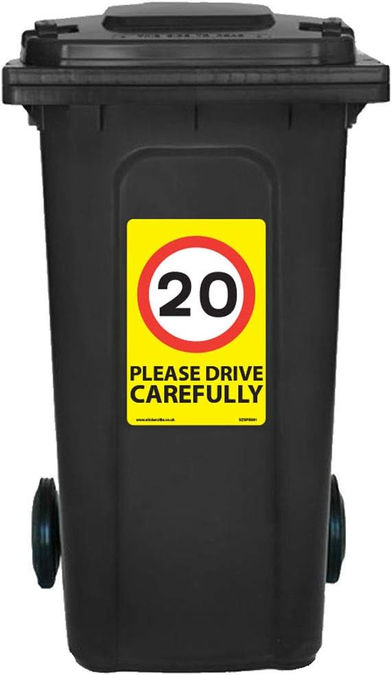 20 Mph Speed Signs [3 X Pack] – A4 Vinyl Stickers, Yellow Background ...