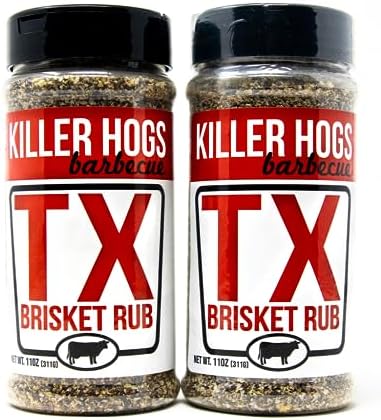 Amazon.com : Killer Hogs BBQ TX Brisket Rub Pack of 2 Bottles ...