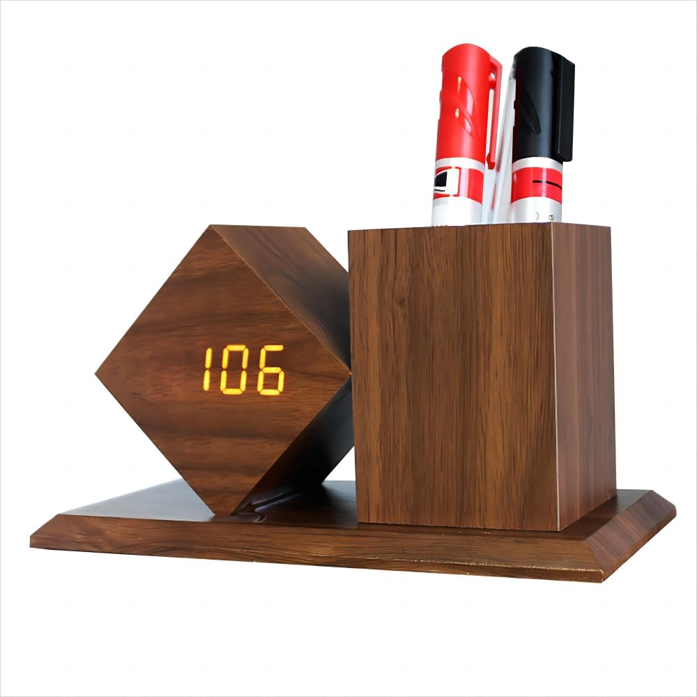 Amazon.com: Lancoon Multifunctional Digital Alarm Clock, LED Time Date ...