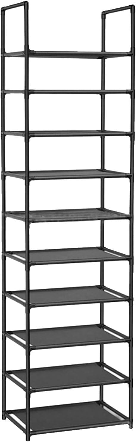 Amazon.com: KLEVERISE Shoe Rack 10 Tiers Narrow Shoe Organizer, Tall ...