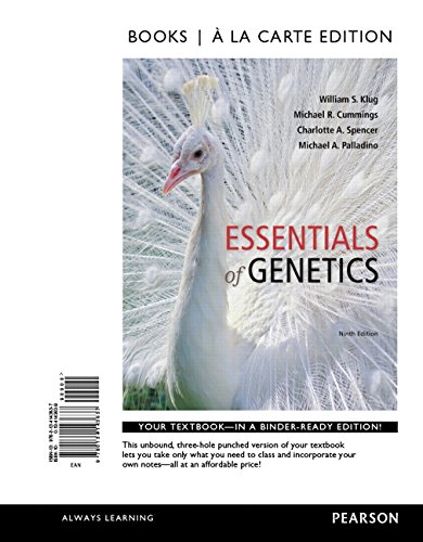 Essentials of Genetics, Books a la Carte Edition (9th Edition): Klug ...