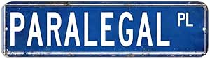 Amazon.com: Retro Paralegal Street Sign, Paralegal Occupation Aluminum ...