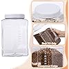 Amazon.com: 12 Packs 1 Gallon Plastic Grip Jar with Cap Clear Storage ...