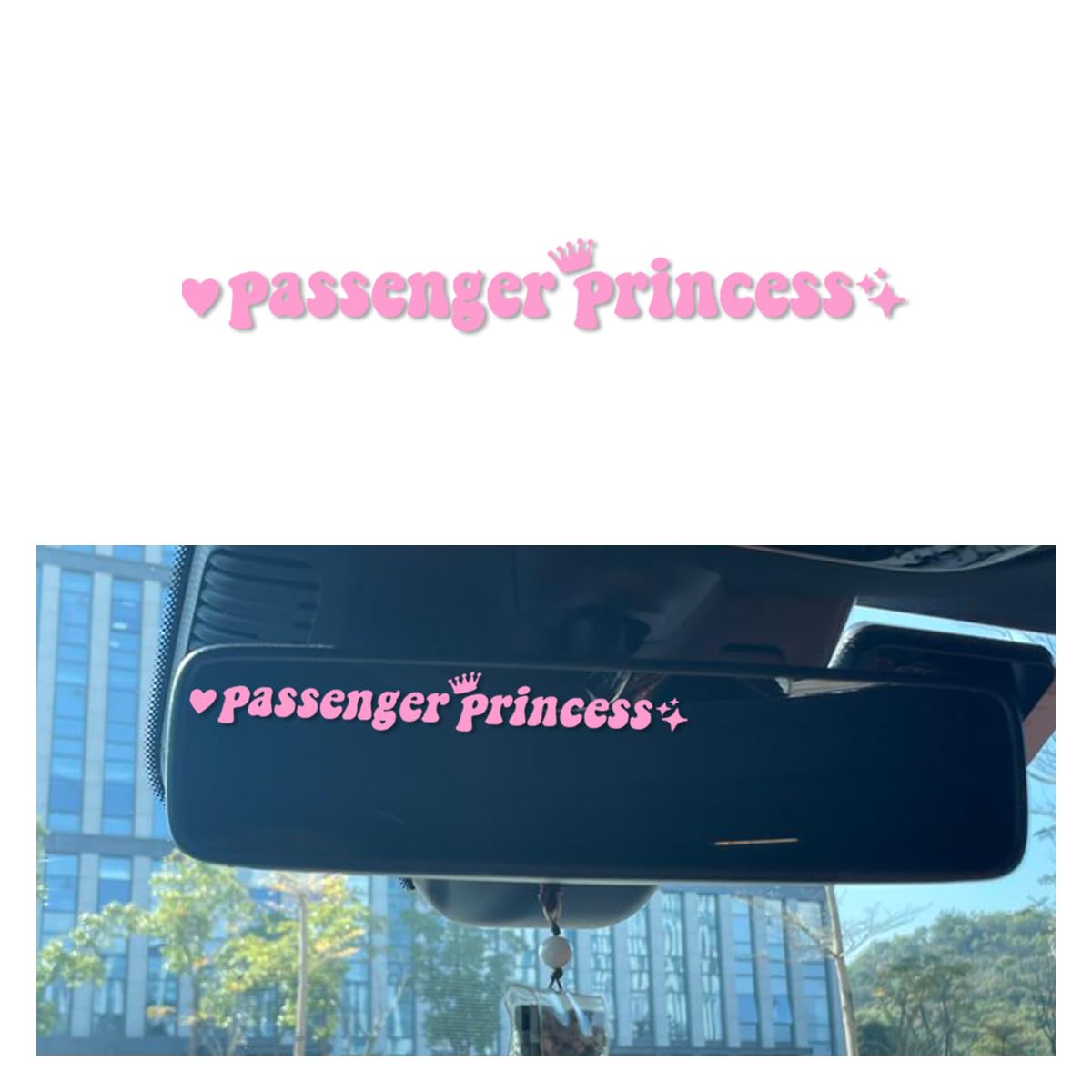 Amazon.com: Passenger Princess Car Stickers, Girls Car Window Rearview ...