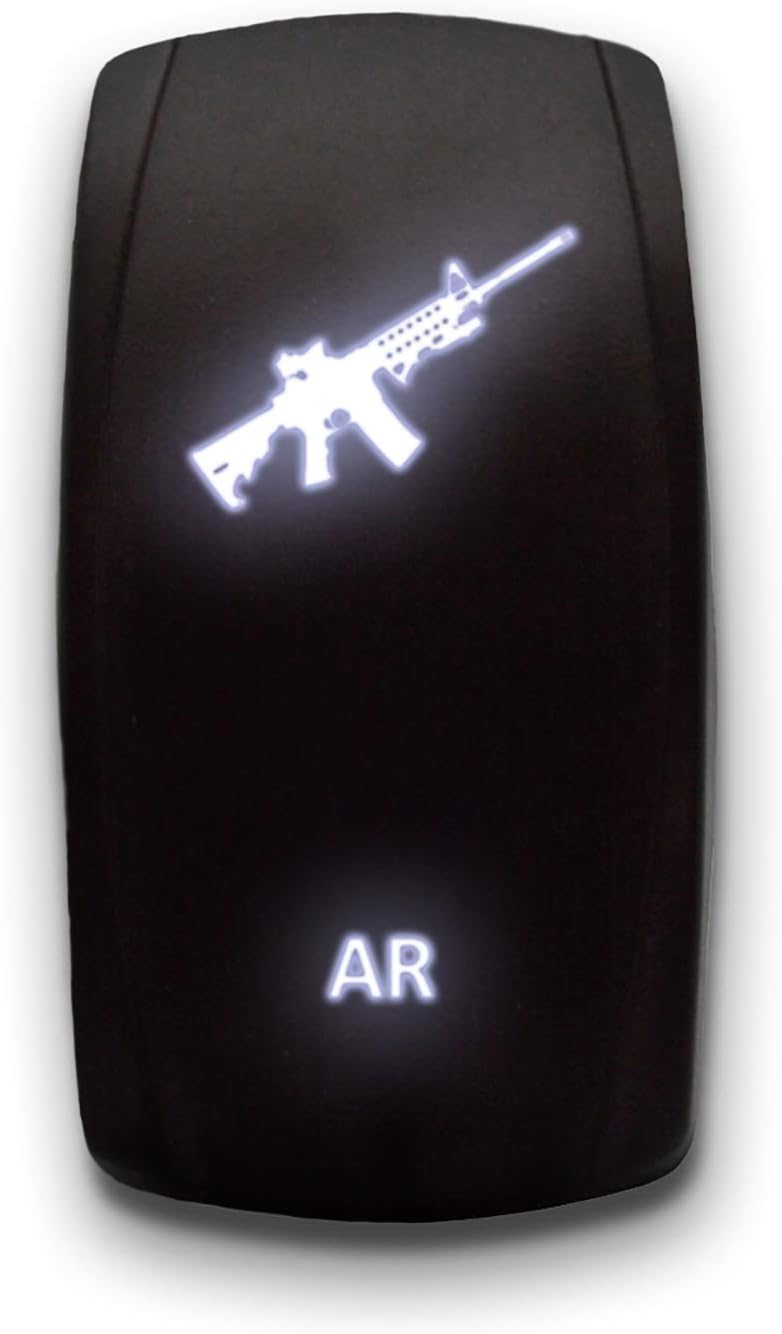 Amazon.com: AR Rifle - White - STARK 5-PIN Laser Etched LED Rocker ...