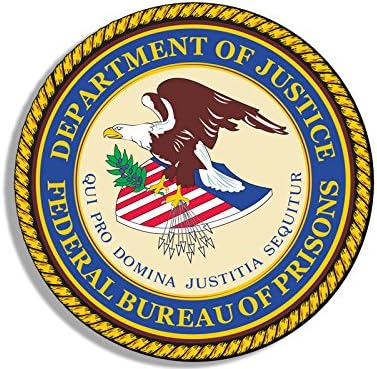 Amazon.com - Round Federal Bureau of PRISONS Seal Sticker (fbp Logo Guard)