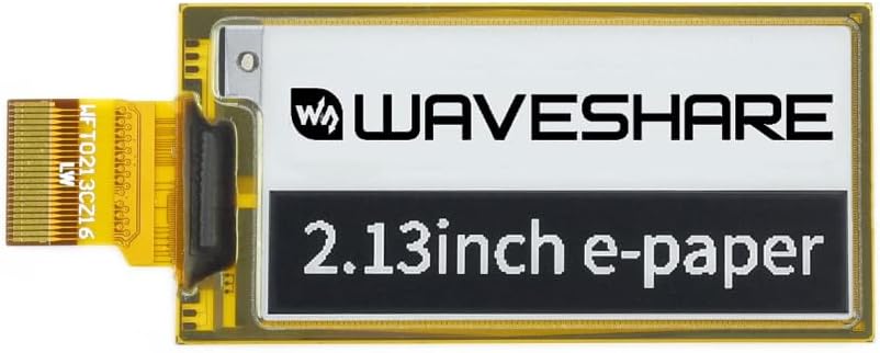 Amazon.com: Waveshare 2.13inch Flexible E-Ink Raw Display Compatible with Raspberry Pi 4B/3B+/3B ...