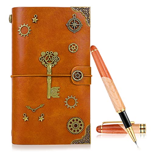 NC Vintage Travel Diary Journal with Ballpoint Pen,Refillable Journal ...