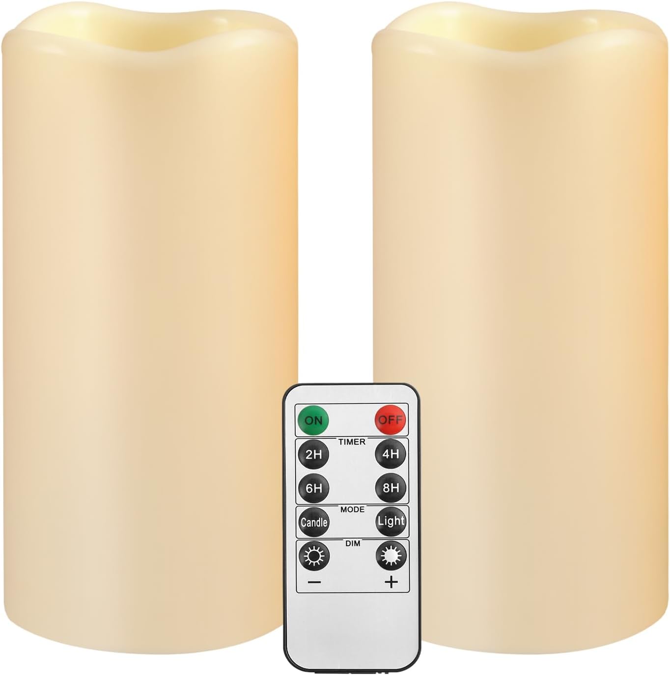 Amazon.com: NONNO&ZGF Outdoor XL 6" x 11" Large Flameless Candles with ...