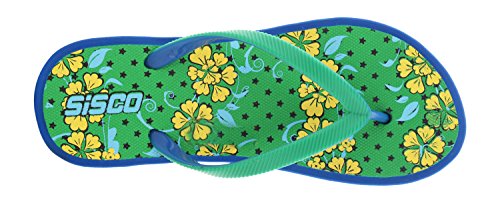 Buy Sisco Girl's Green and Blue Rubber Slippers (7 UK) at Amazon.in