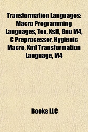 Amazon.co.jp: Transformation Languages: Macro Programming Languages ...