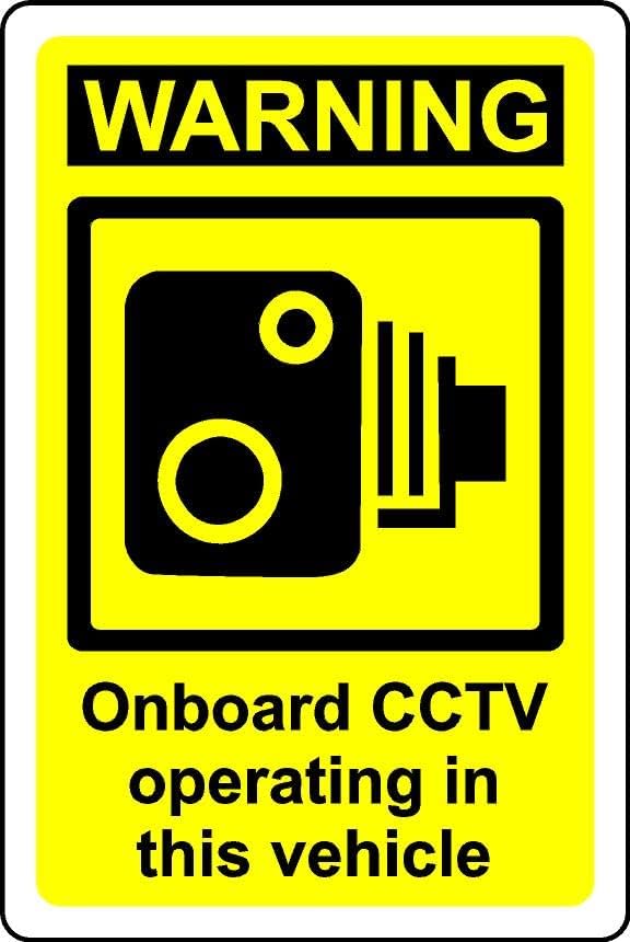 Warning onboard cctv operating in this vehicle sign - Self adhesive ...