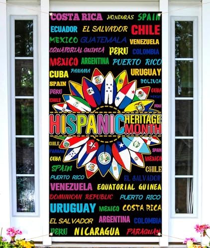 Amazon.com: Sunwer Hispanic Heritage Month Door Cover 21 Spanish ...