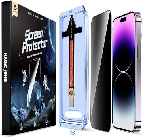 Amazon.com: MAGIC JOHN 2 Pack for iPhone 14 Pro Max 6.7 inch Privacy ...