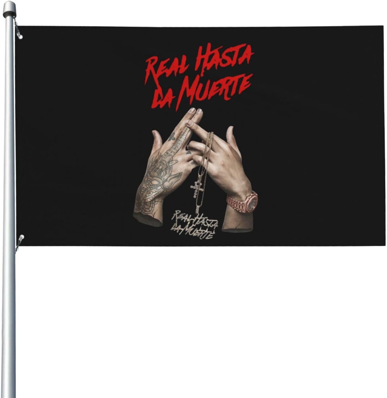 Amazon.com : Anuel Rapper Aa Singer Real Hasta La Muerte Flag Banner ...