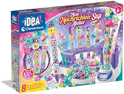 Clementoni Idea Message Pen Atelier - Pen Craft Set with Letters, Beads ...