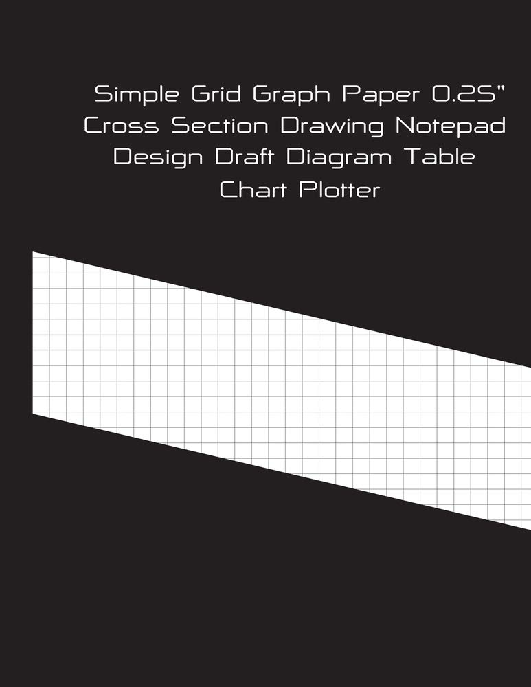 Simple Grid Graph Paper 0.25" Cross Section Drawing Notepad Design ...