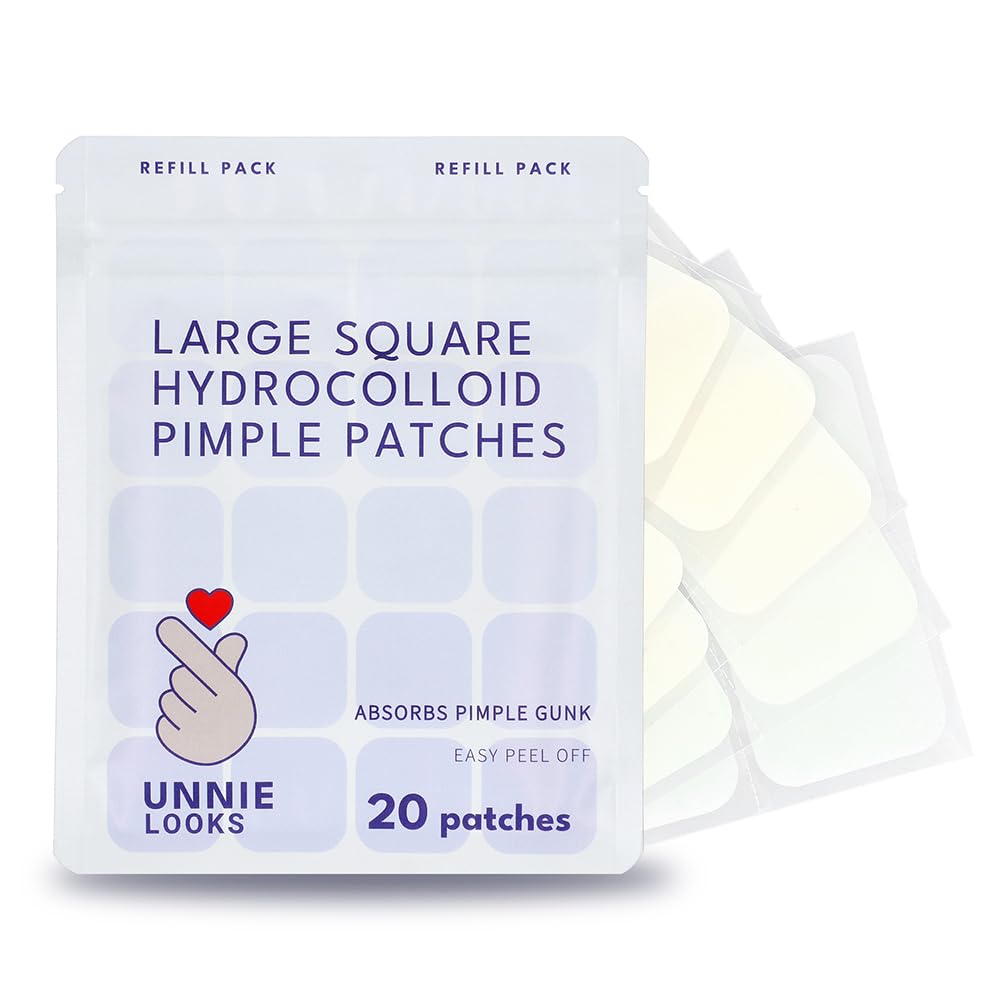 Amazon.com: UNNIE SKIN Large Square Acne Pimple Patch Value Pack ...