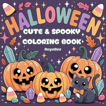 Amazon.com: Halloween Cute & Spooky Coloring Book: 40+ Fun and Easy ...