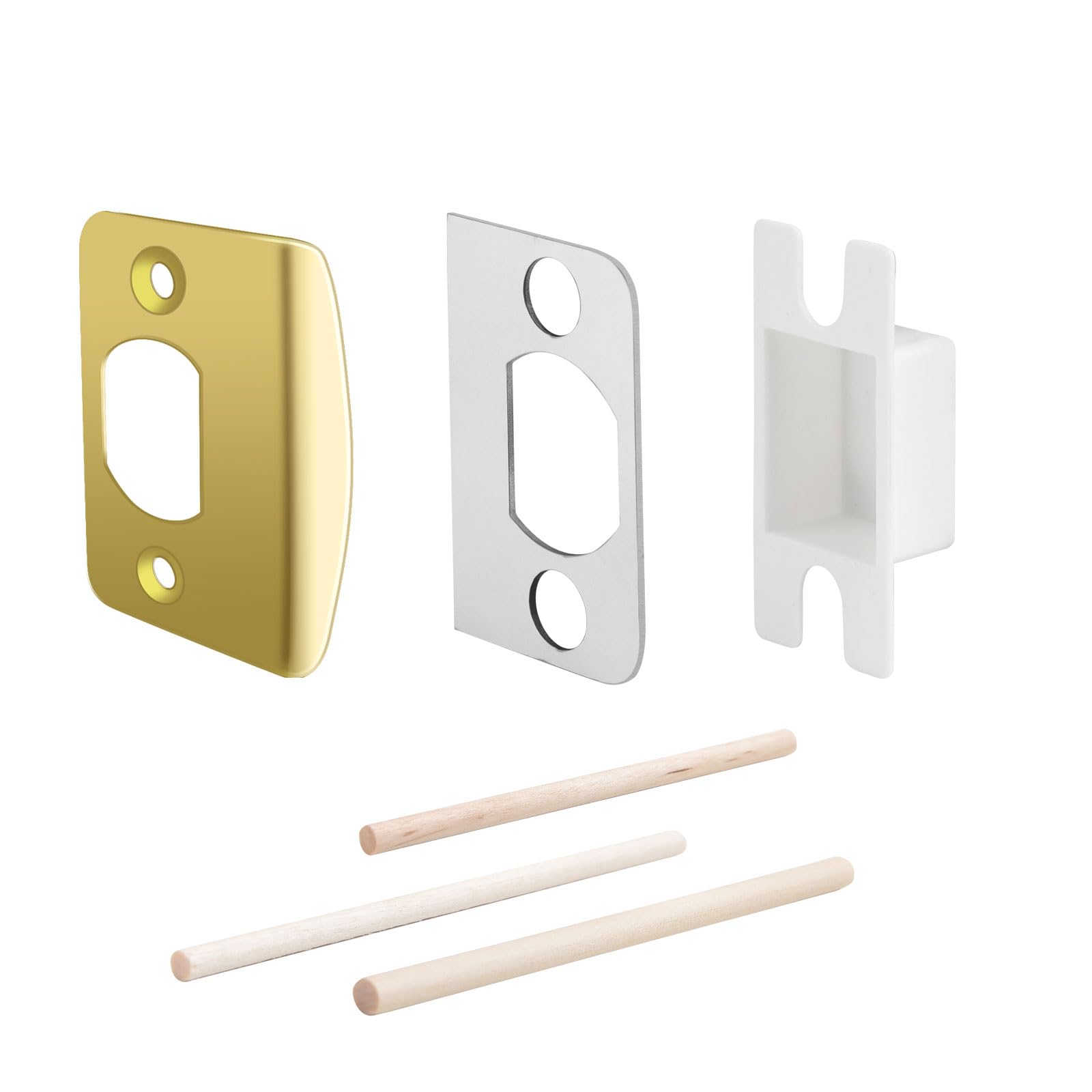 MOSECYOU Standard Strike Plates with Repair Kits, Door Latch Restorer ...