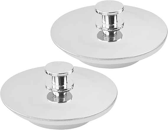 2 Pcs Universal Bath Plug, Stainless Steel Pop Up Kitchen Sink Plug ...