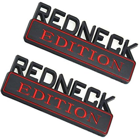 Amazon.com: 2PCS REDNECK EDITION CAR EMBLEM BADGE 3D TRUCK BOAT DECAL ...