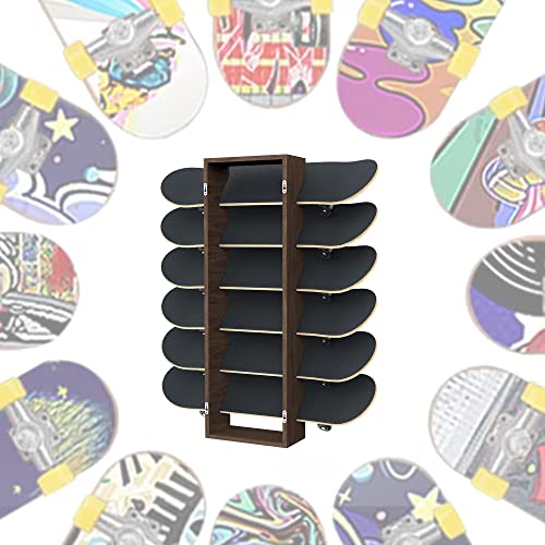 Snapklik.com : Skateboard Rack Wall Mount 6-Layer Wooden Skateboard ...