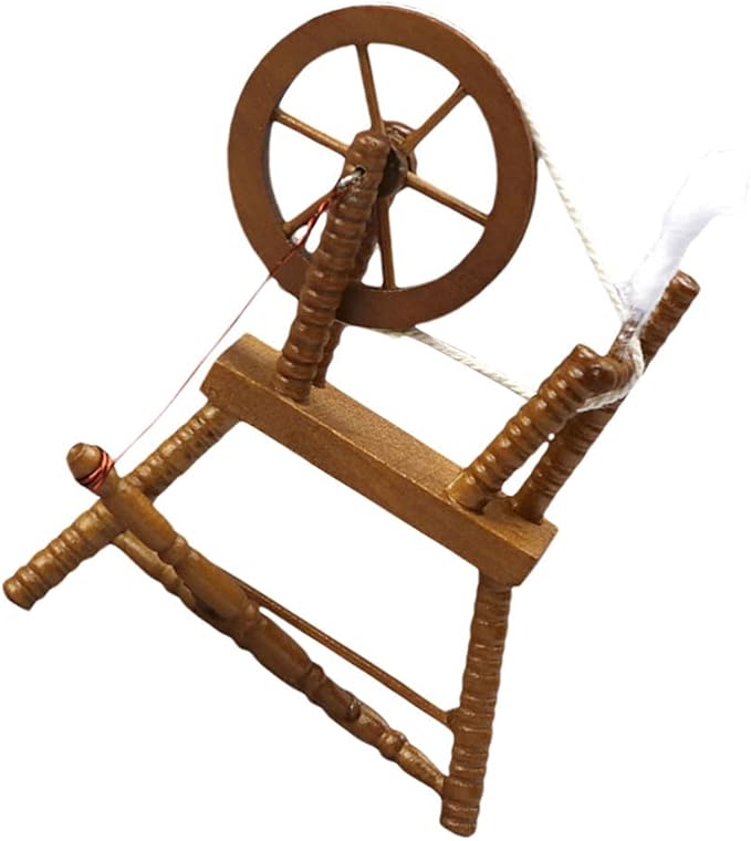 Amazon.com: Toyvian Reeling Machine Miniature Mini Spinning Wheel Model ...