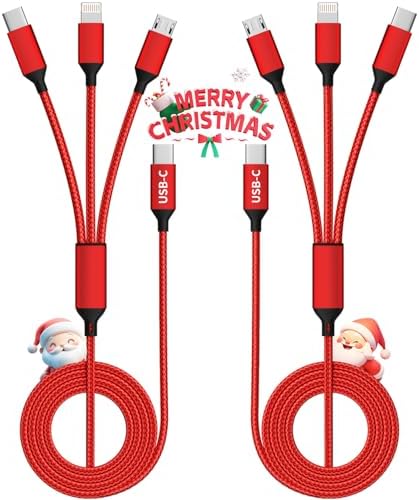 Amazon.com: USB C Multi Charging Cable, (2 Pack 4FT), 3 in 1 Charging ...