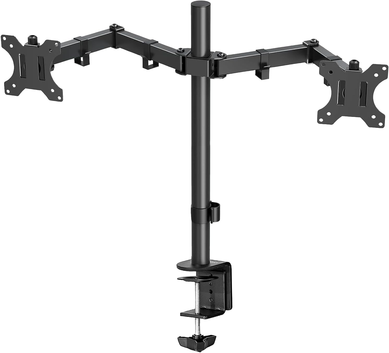 AmazonBasics Dual Monitor Stand - Height-Adjustable Arm Mount, Steel ...