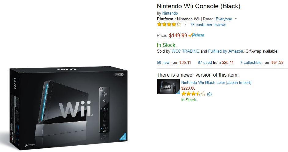Amazon.com: Nintendo Wii Console Japanese Version (Black) : Video Games