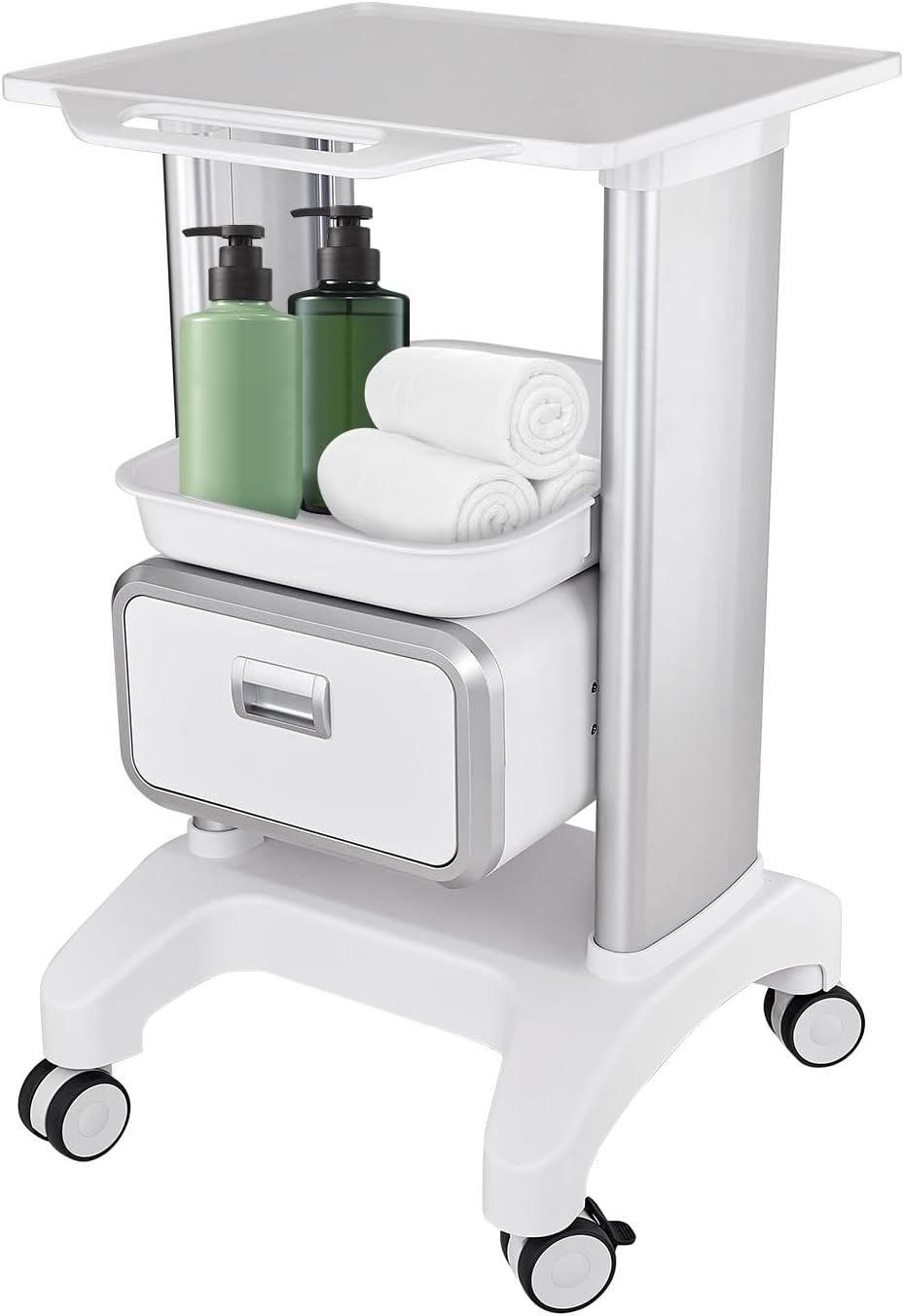 Amazon.com: Portable Professional Medical Trolley Cart Load 130 Lbs ...